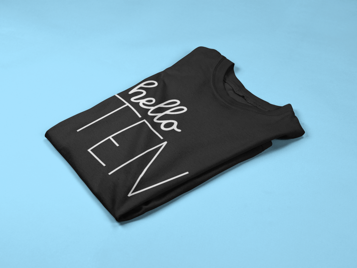 Hello Ten Kids Birthday T-shirt – Red Leader Clothing